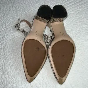 27 EDIT | Shoes | 27 Edit Meera Snakeprint Leather Sling Back Block ...